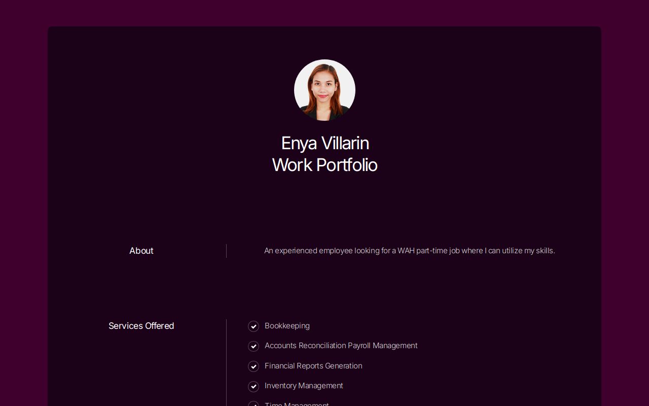 𝐄𝐧𝐲𝐚 𝐕𝐢𝐥𝐥𝐚𝐫𝐢𝐧 𝐏𝐨𝐫𝐭𝐟𝐨𝐥𝐢𝐨